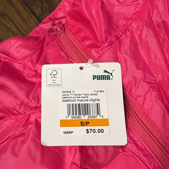 Puma | Jackets & Coats | Puma Pink Womens Iconic T7 Woven Track Jacket ...